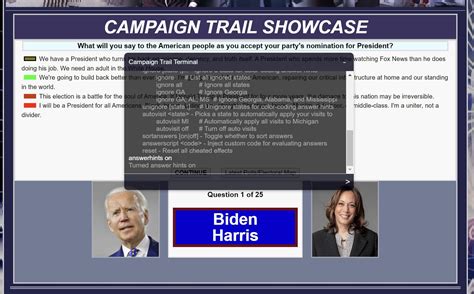 Campaign Trail Showcase Advanced Cheat Console Update R Thecampaigntrail
