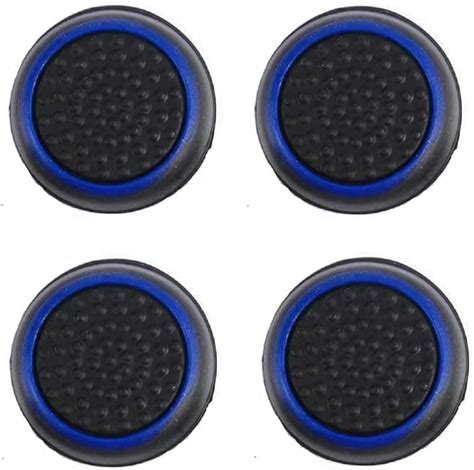 Pack Of 4pc Blue Silicone Thumb Grip Stick Cap Cover Controller Keycaps