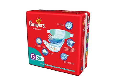 Fralda Pampers Supersec Tamanho G Pacotão 26 Unidades Peso Indicado 9