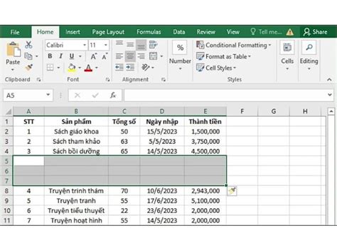 Cách Thêm Dòng Trong Excel đơn Giản Cực Dễ Dàng
