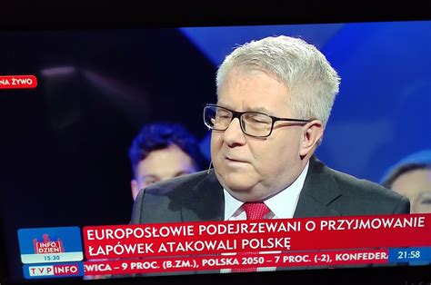 Wczoraj w TVP Info o korupcji w europarlamencie wypowiadał się Ryszard