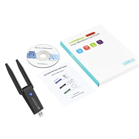 ตัวรับ Wifi แรง ตัวรับสัญญาณ Wifi 5g ตัวรับ Wifi Usb3 0 Dual Band Usb Adapter 1300mbps 2 4ghz 5