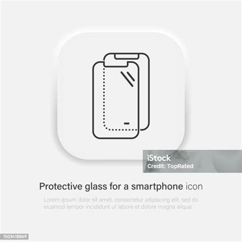 Icône De Verre De Protection De Lappareil Illustration Simple De Licône