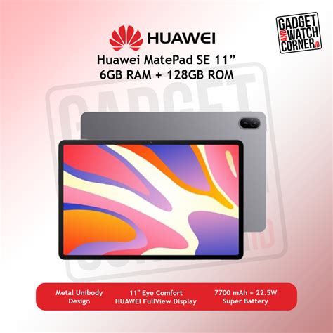 Jual HUAWEI MatePad SE 11 Tablet 6 128GB 2K Eye Comfort Display 7700mAh Shopee Indonesia