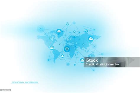 글로벌 네트워크 연결 추상 배경 기술 그래픽 디자인입니다 점과 선을 연결합니다 인터넷 연결 벡터 일러스트레이션 0명에 대한 스톡 벡터 아트 및 기타 이미지 Istock