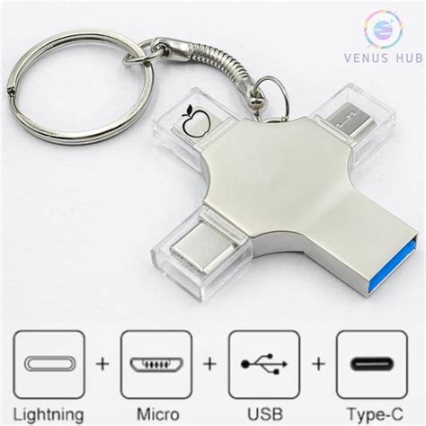 Stick Memorie Multifunctional 4 In 1 Cu Capacitate De 128 Gb Transfer Rapid Intre Dispozitive