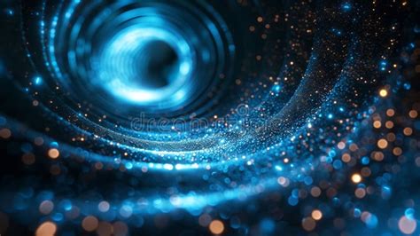 a dynamic and radiant blue vortex surrounded by intricate array of
