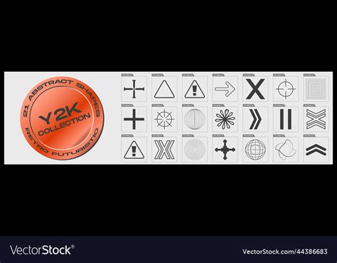 Set Of Y K Big Collection Of Abstract Royalty Free Vector