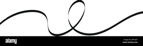 Swoosh Swash Underline Stroke Set Abstract Wavy Thin Line Squiggle Elements Vector Isolated