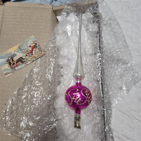 50 Christmas Glass Indent Ornaments 1950s Christmas Decoration Vintage