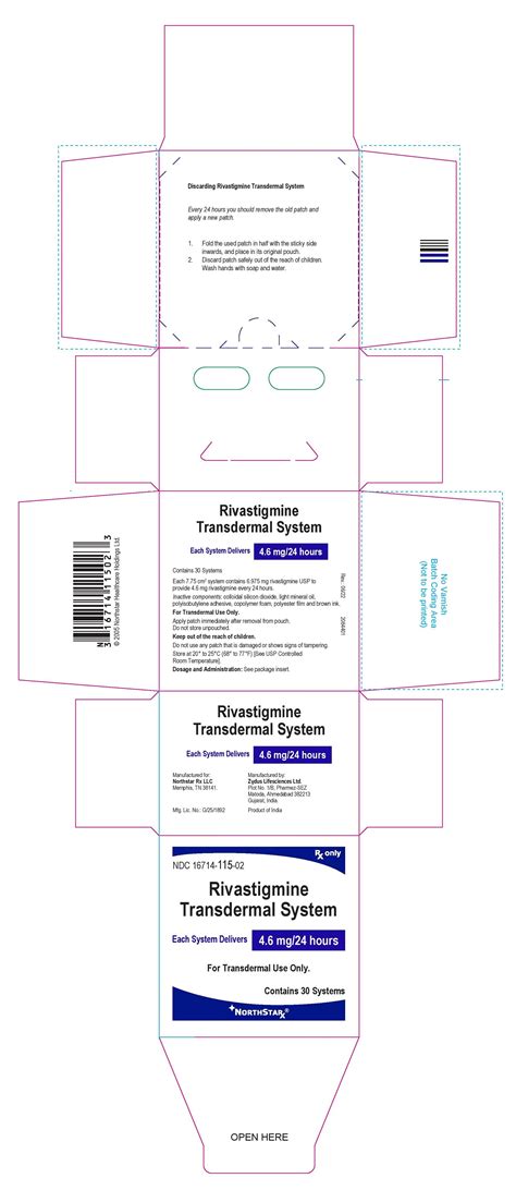 Rivastigmine Patch Package Insert Prescribing Info Moa