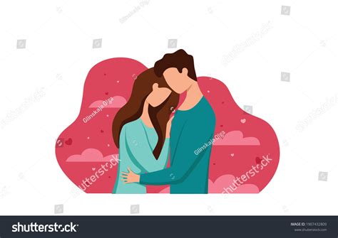Couple Love Vector Illustration Man Woman Stock Vector Royalty Free