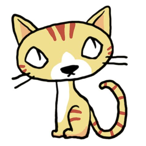 斜め上を見る猫のイラスト｜かわいい無料イラスト