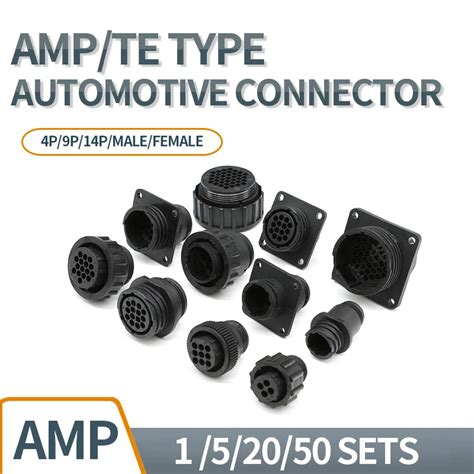 1 5 20 Sets 4 9 14p Male Female Smema Connector 14pin Aviation Plug