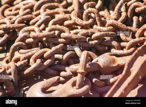 Rusty Old Chain Stock Photo Alamy
