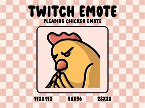Plotting Chicken Emote Instant Download Twitch Streaming Emotes Farm