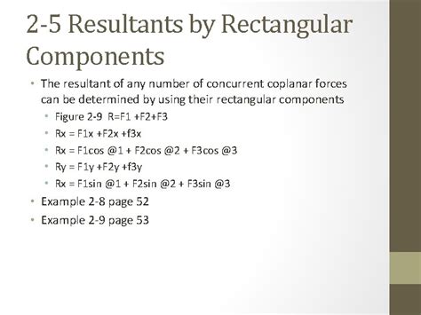Statics Chapter 2 Resultant of Coplannar Force Systems