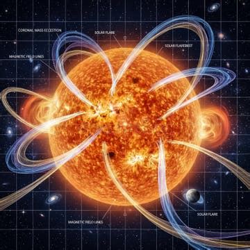 Scientific Diagram Of The Sun Infographic Explaining Solar Flares