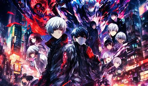 Tokyo Ghoul Characters Amidst Urban Chaos In 4k Splendor Ai Wallpapers