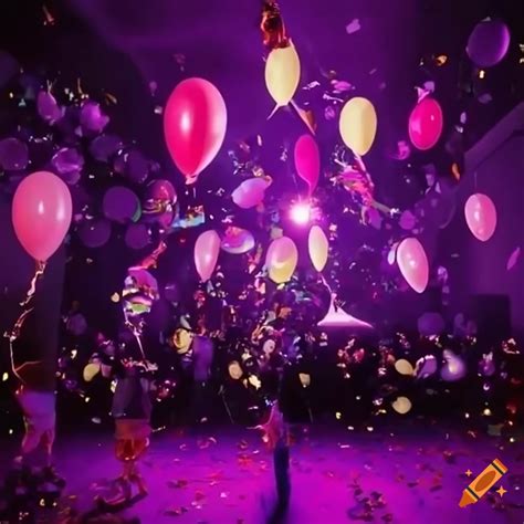 Celebratory Event With Confetti And Balloons On Craiyon