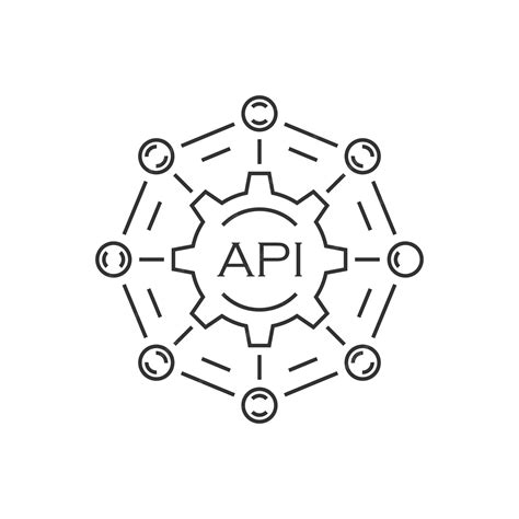 Icône Api Dans Un Style Plat Illustration Vectorielle Dintégration Logicielle Sur Fond Isolé