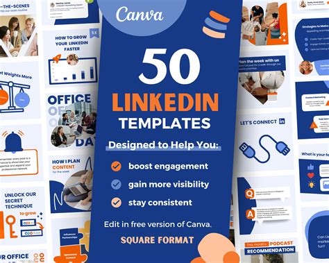 50 linkedin post templates for engagement edit in canva social media