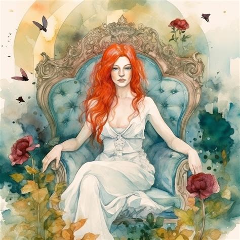 Lilith With Red Hair Sitting On A Throne By Azid Design On Deviantart