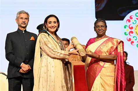 The President Of India Smt Droupadi Murmu Conferring Pravasi Bhartiya