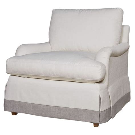 Churchill Linen Upholstered English Rolled Arm Chair Zin Home