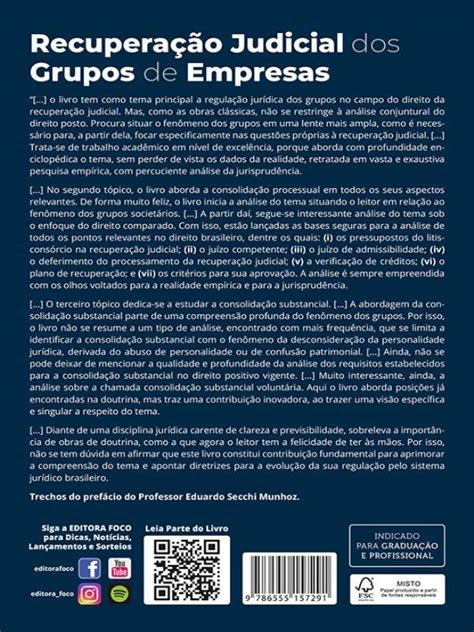 Recuperação Judicial Dos Grupos De Empresas 1ª Ed 2023 Carrefour
