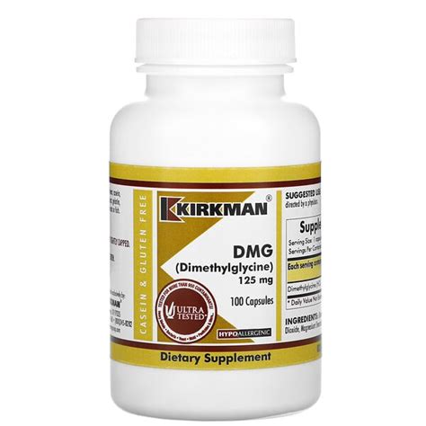 Kirkman Labs DMG Dimethylglycine 125 Mg 100 Capsules IHerb