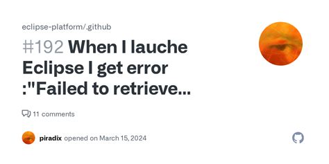 When I Lauche Eclipse I Get Error Failed To Retrieve Windows Defender