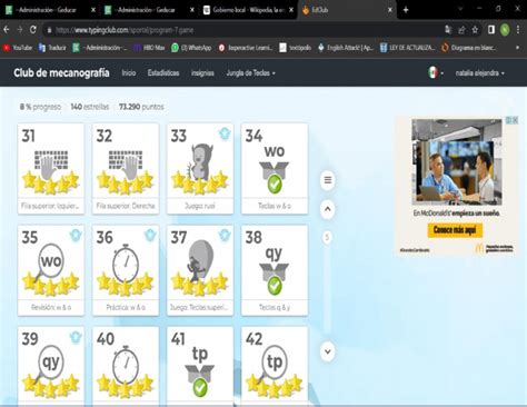 Ejercicio 39 De Tipyng Club Nathalie Aguirre Pdf