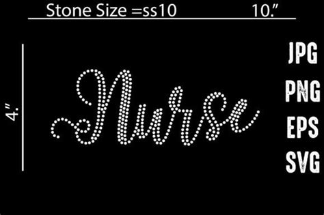 Nurse Rhinestone Template Design Graphic By Vector Art · Creative Fabrica