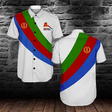 Eritrea Map White Hawaiian Shirt Wibuprint