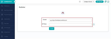 Redmine Integration LambdaTest Redmine Integration LambdaTest