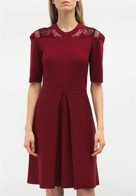 Платье Burberry Resale цвет бордовый Mp002xw1777a — купить в интернет магазине Lamoda