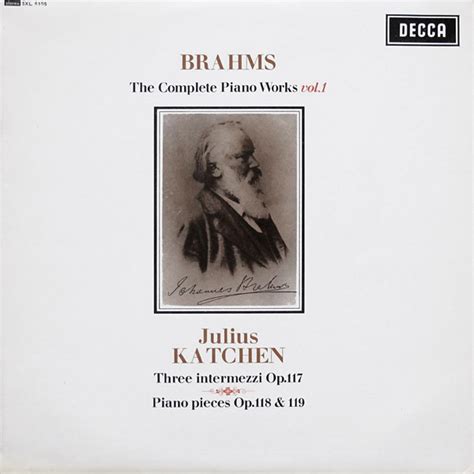 The Complete Piano Works Vol 1 By Julius Katchen Album Romanticism