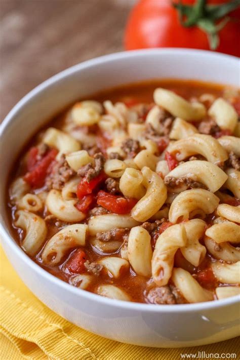 Beef And Tomato Macaroni Soup Lil Luna