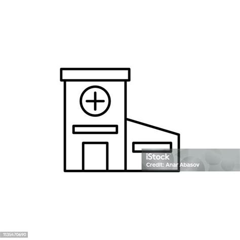 建築 診所 醫院圖示醫院建設的元素為移動概念和網路應用例證用於網站設計和開發應用程式開發的細線圖示向量圖形及更多伸出援手圖片 Istock