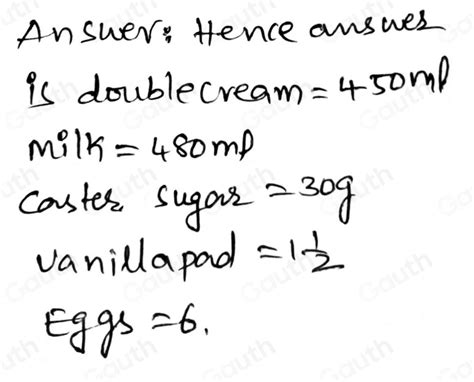 Solved Chloe Is Making Ice Cream She Is Using This Recipe Serves 4