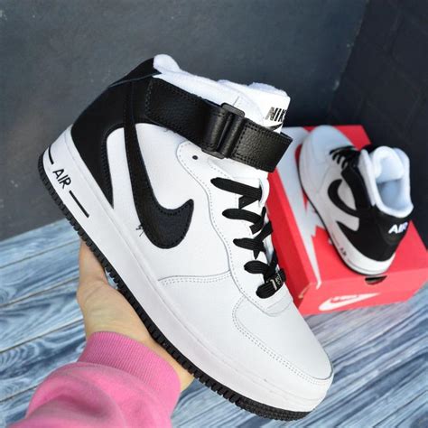 Мужские высокие кожаные кроссовки nike air force #найк — цена 2200 грн ...