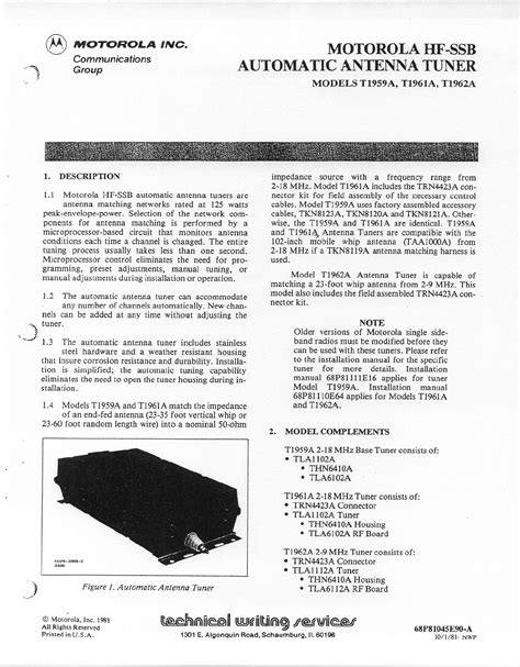 Motorola Hf Ssb Instruction Manual Download Pdf Page 9