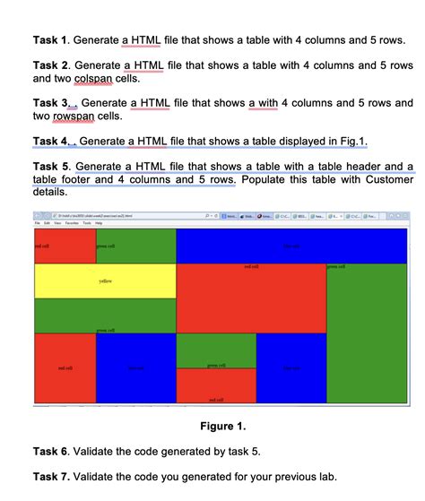 Task Generate A Html File That Shows A Table With Chegg