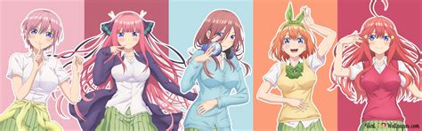 The Quintessential Quintuplets Anime Girls 4k Wallpaper Download