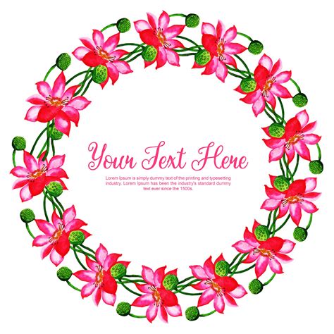 Premium Vector Watercolor Floral Wreath Multi Purpose Background