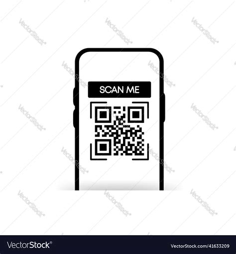 Qr Code Scan For Smartphone Mobile Royalty Free Vector Image