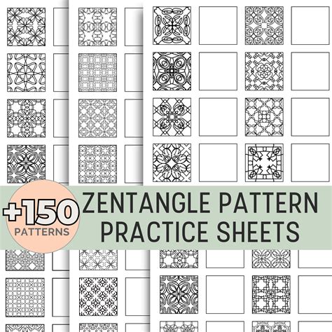 zentangle pattern worksheet