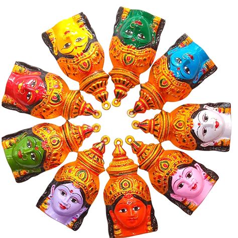 Buy Hindu Guru Goyal Nava Durga Faces 7 Inches Nava Durga Devi Faces