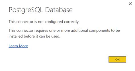 postgresql data source connector is not configur microsoft